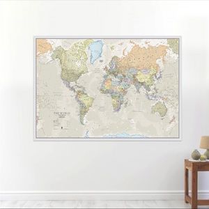 Art | Custom Large Classic World Map | Poshmark